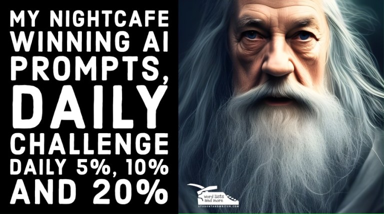 My Nightcafe Winning AI Prompts, Daily Challenge Daily 5%, 10% and 20% ...