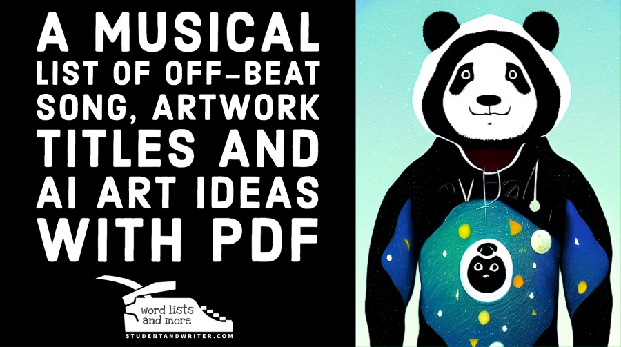 Quirky Music & Art Titles: Free Printable PDF for Creative Fun ...