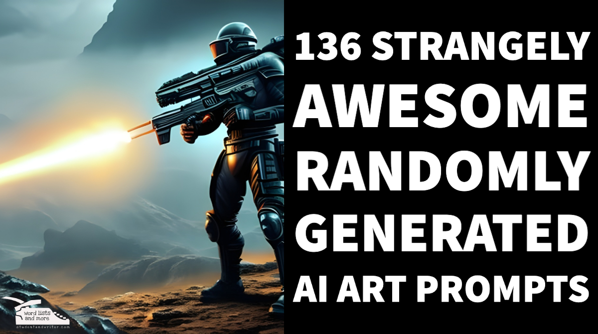 Strange Randomly Generated AI Art Prompts – Student, Writers and Art